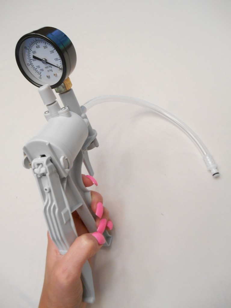 Grey Hand Pump with PVC Tubing & Male Fitting | LG Hanger PE System